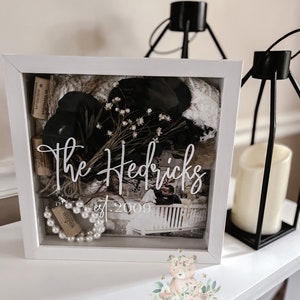 Personalized Wedding Day Keepsake Display Shadowbox Gift With the ...