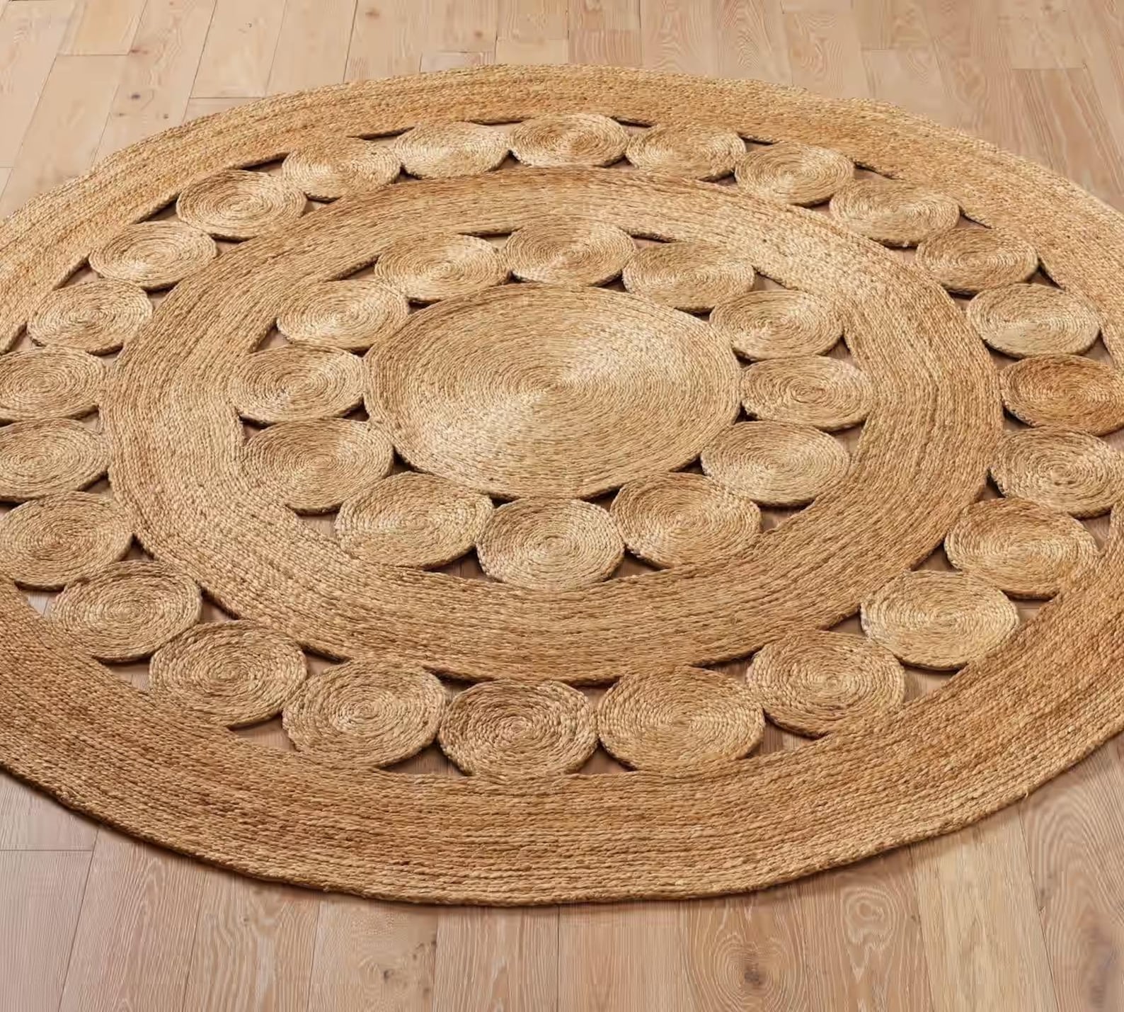 Natural Jute Round Rug Custom Size Round Rug Bedrooms Eco Friendly Rug ...