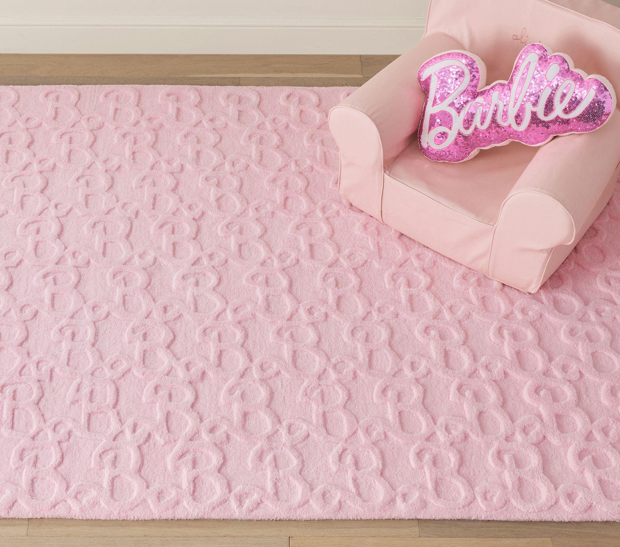 Handmade Pink Barbie Rug | Plush Kids Playroom Decor - Etsy