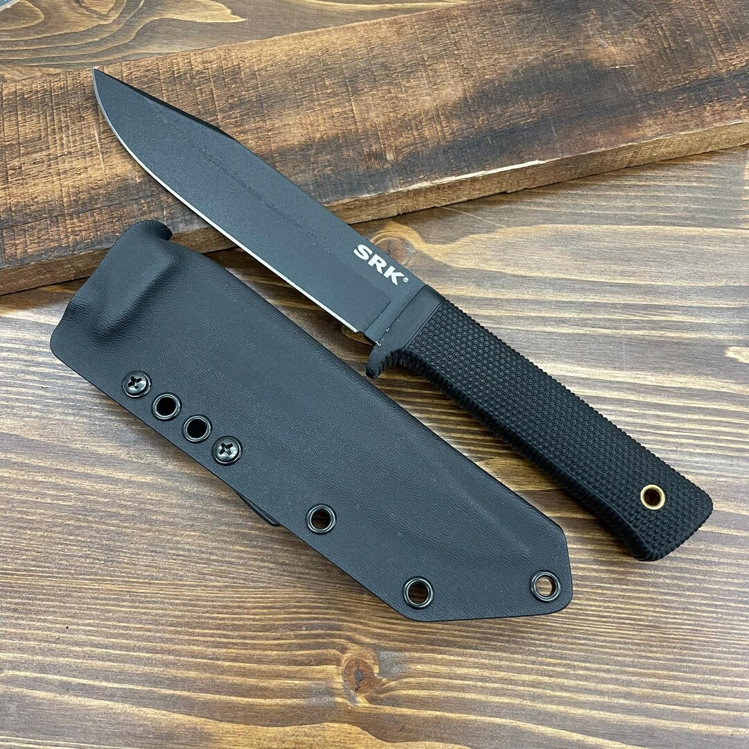 RK Custom Black Kydex Sheath for A Cold Steel SRK SK-5 Fixed Blade ...