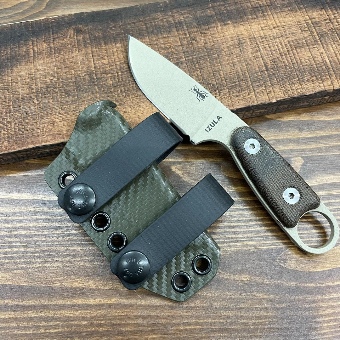 RK Custom OD Green Carbon Fiber Kydex Sheath for an ESEE Izula 1/2 ...
