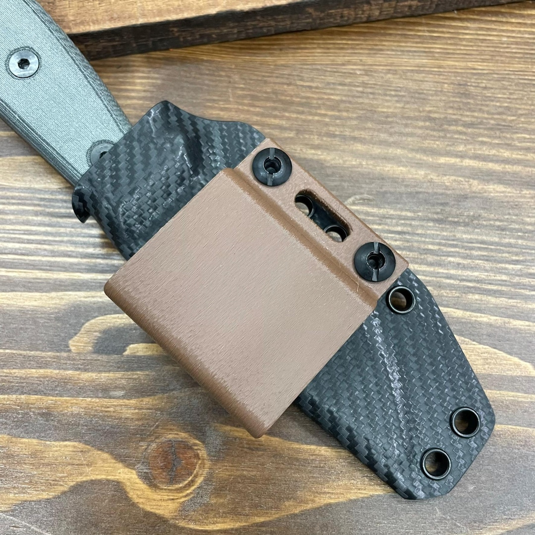RK Custom Army Brown Horizontal Carry Belt Loop Clip for Kydex Knife ...