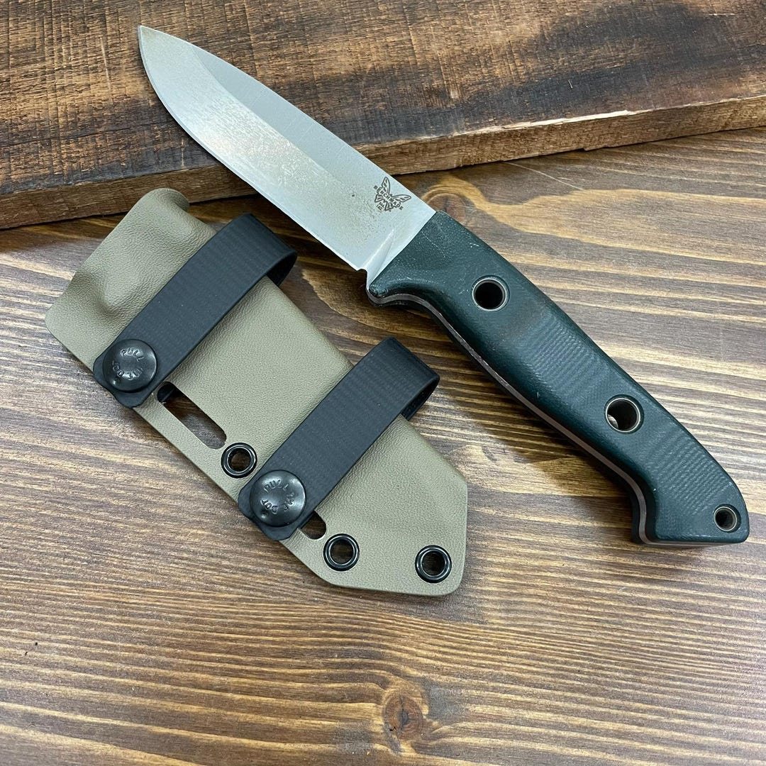 RK Custom Desert Tan Kydex Sheath for A Benchmade Bushcrafter 162 Fixed ...