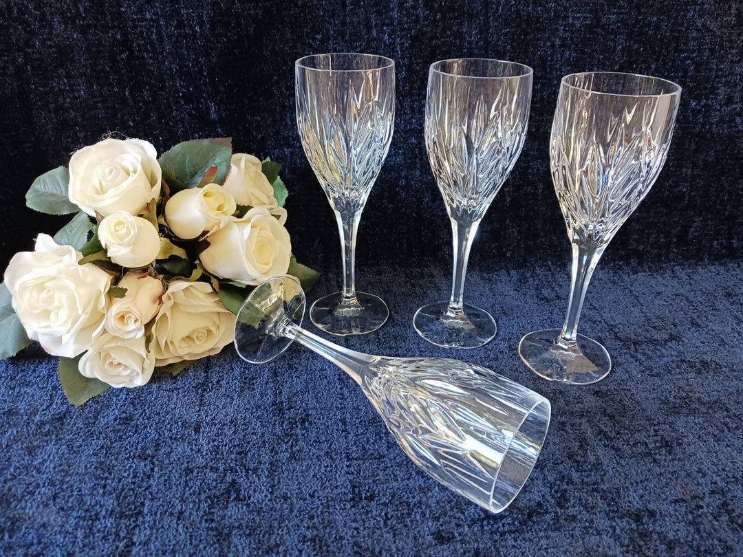 Gorgeous Set of 4 Gorham STAR BLOSSOM Crystal Wine Glasses - Etsy
