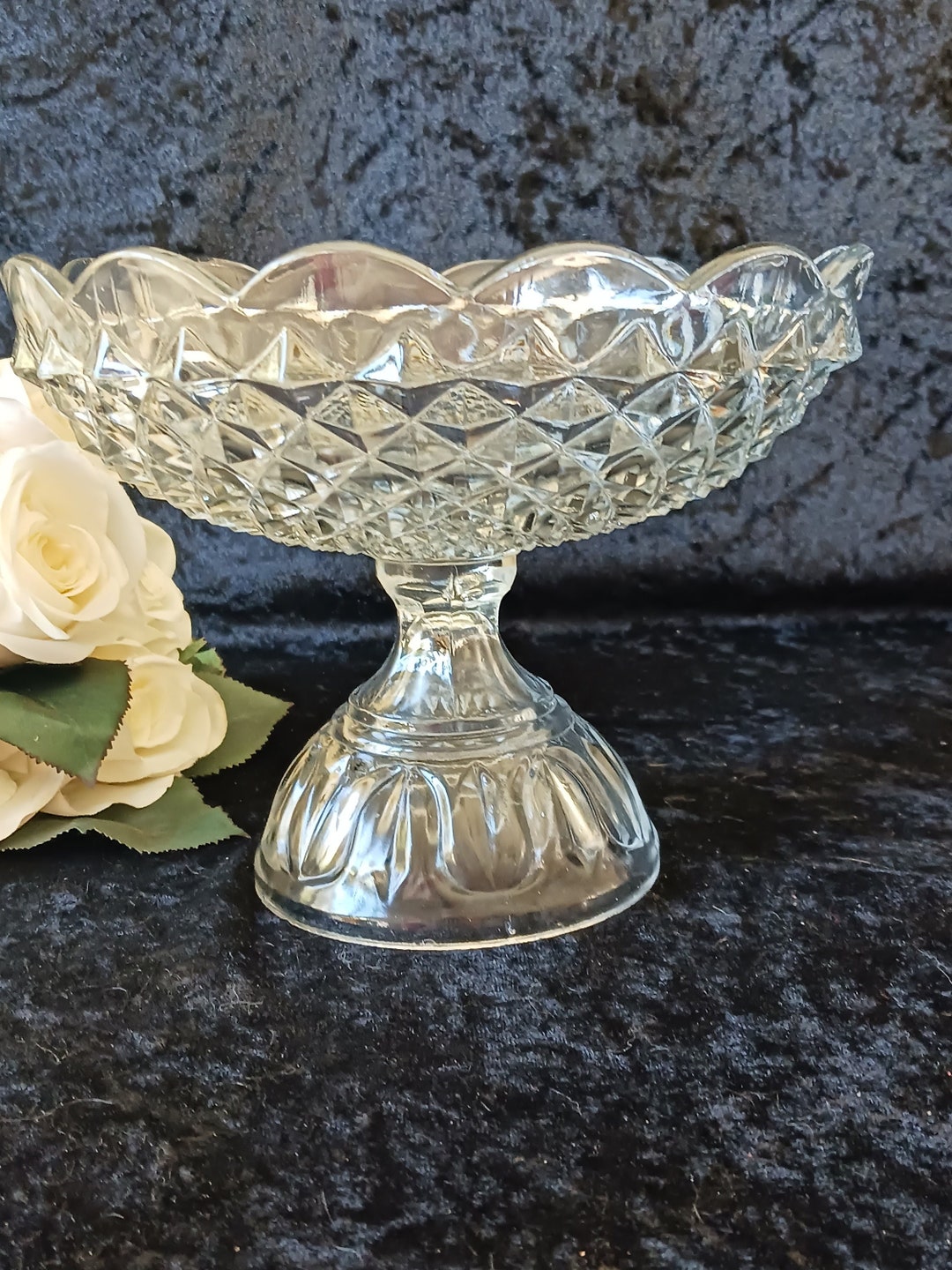 EAPG Flint Glass Hobbs Brockunier & Co. SAWTOOTH Compote 1860's - Nice ...