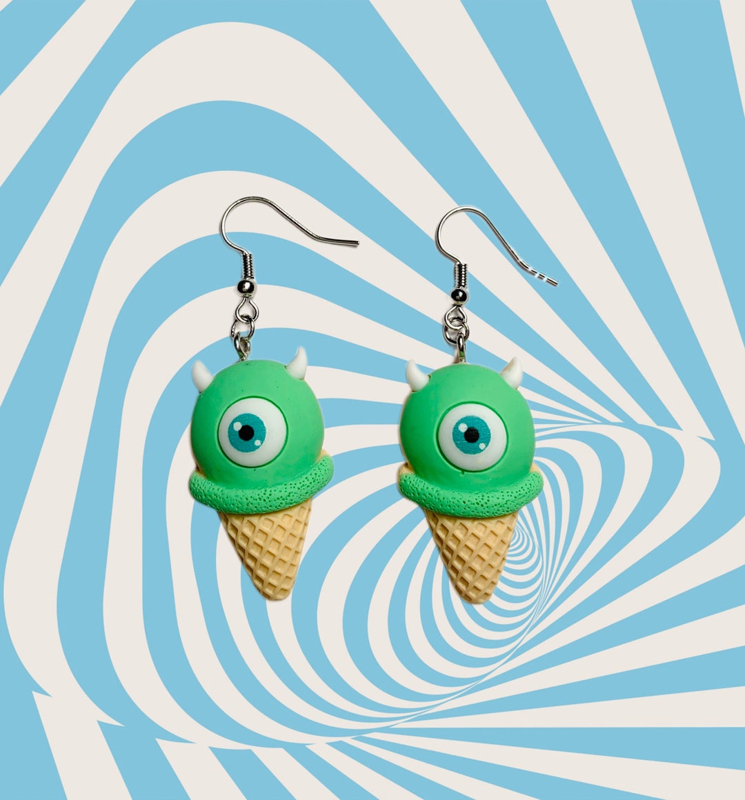 Monsters Cyclops Ice Cream Cone Earrings - Etsy