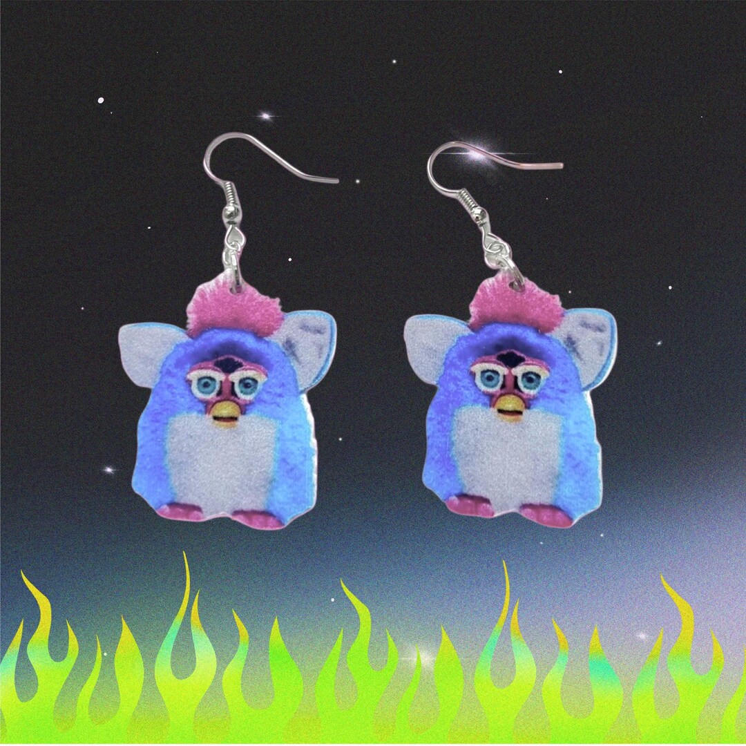 Funky Creature Earrings - 2D - Etsy