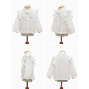 Pattern for Kids]blouse for Kid With Ruffle, Actual Size PDF Pattern ...