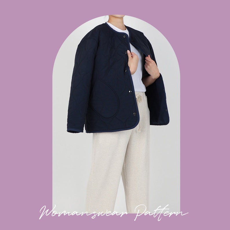 Pattern for Man & Woman]loose-fit Quilting Jumper Actual Size PDF ...