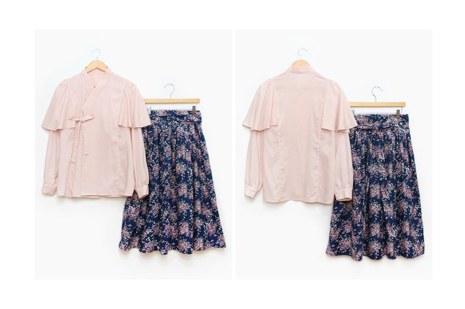 Pattern for Women] Korea Traditional Lovely Dress, Hanbok Style, Actual ...