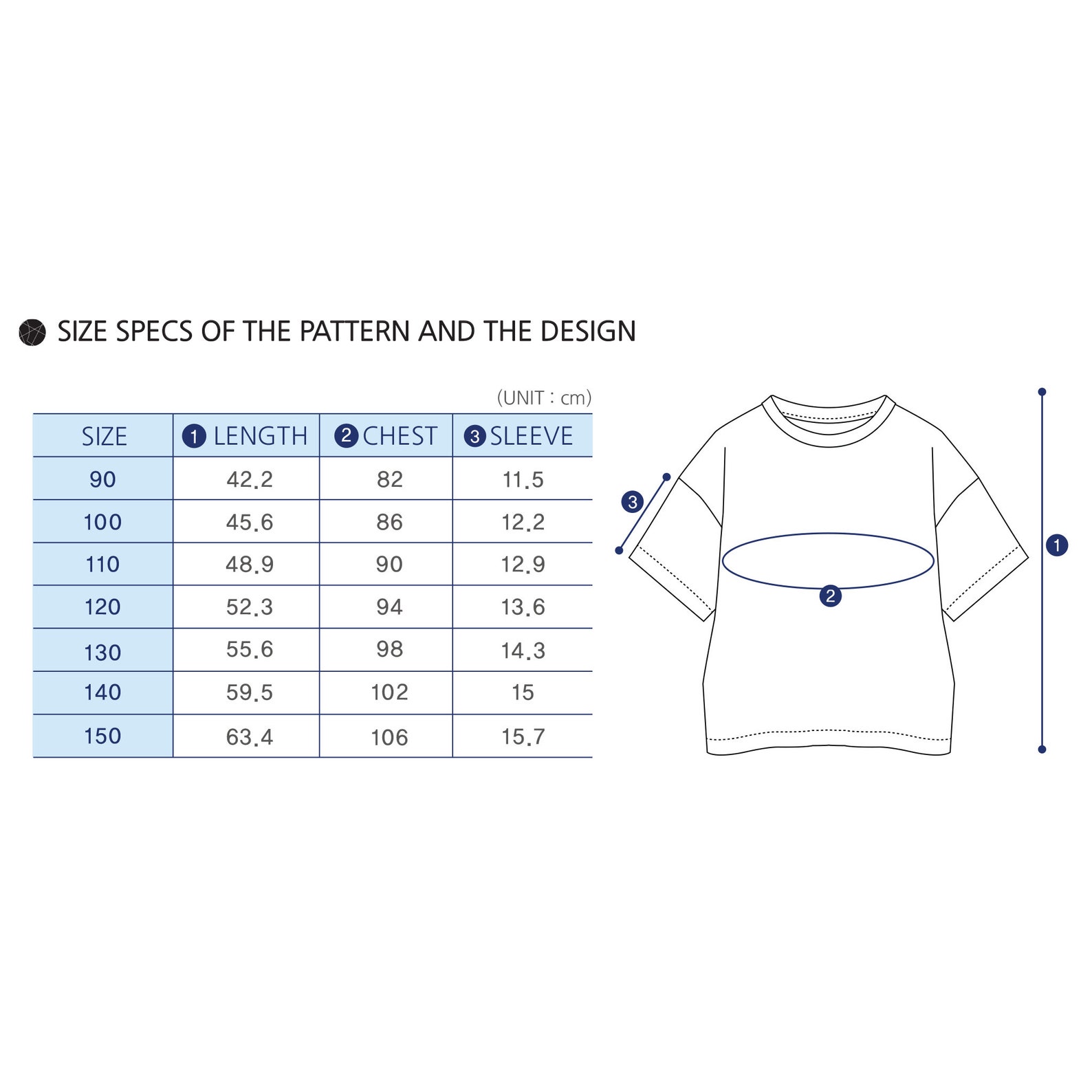Pattern for Kidst-shirt With Drop Shoulder Design Actual - Etsy UK