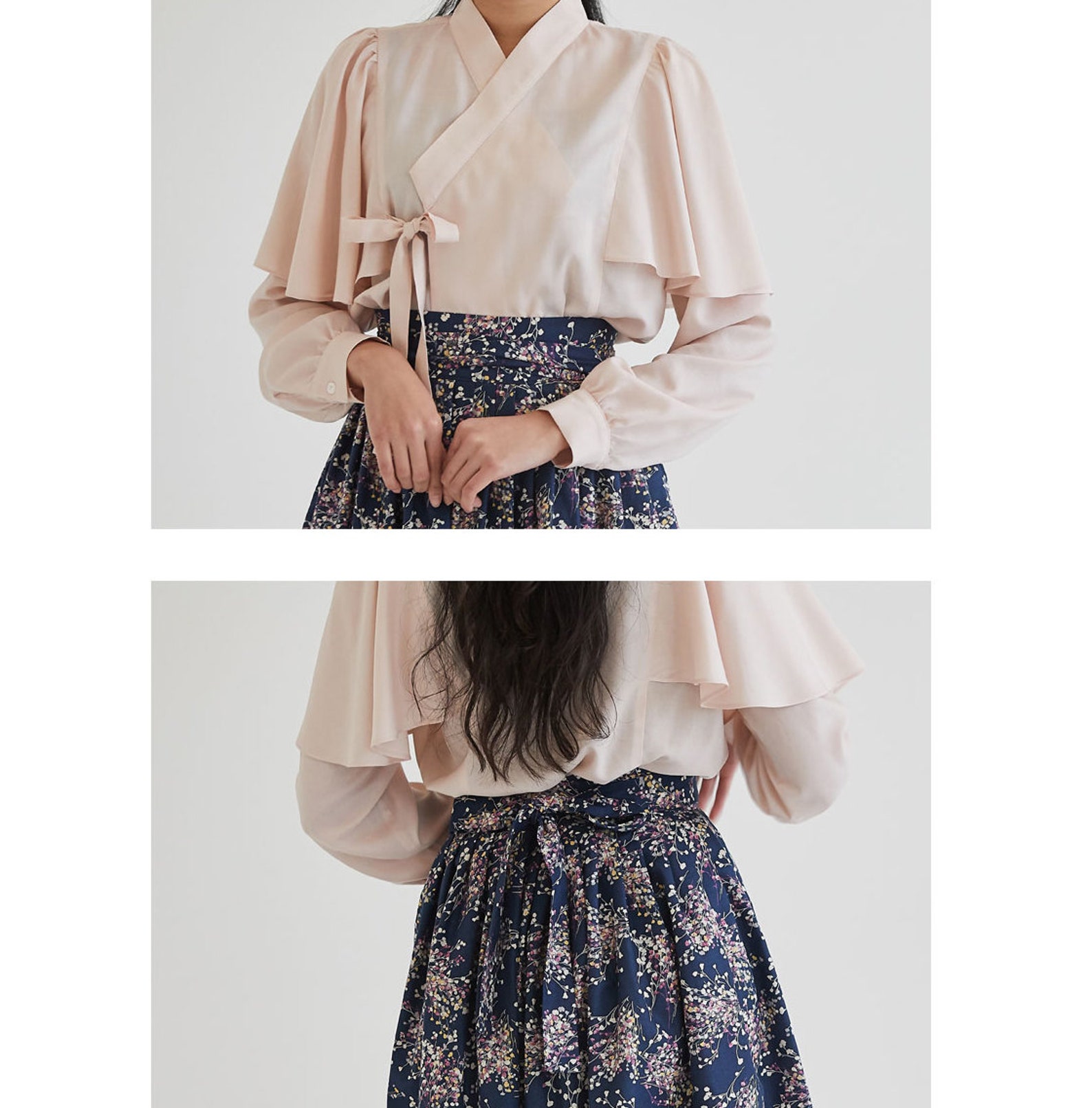 Pattern for Women] Korea Traditional Lovely Dress, Hanbok Style, Actual ...