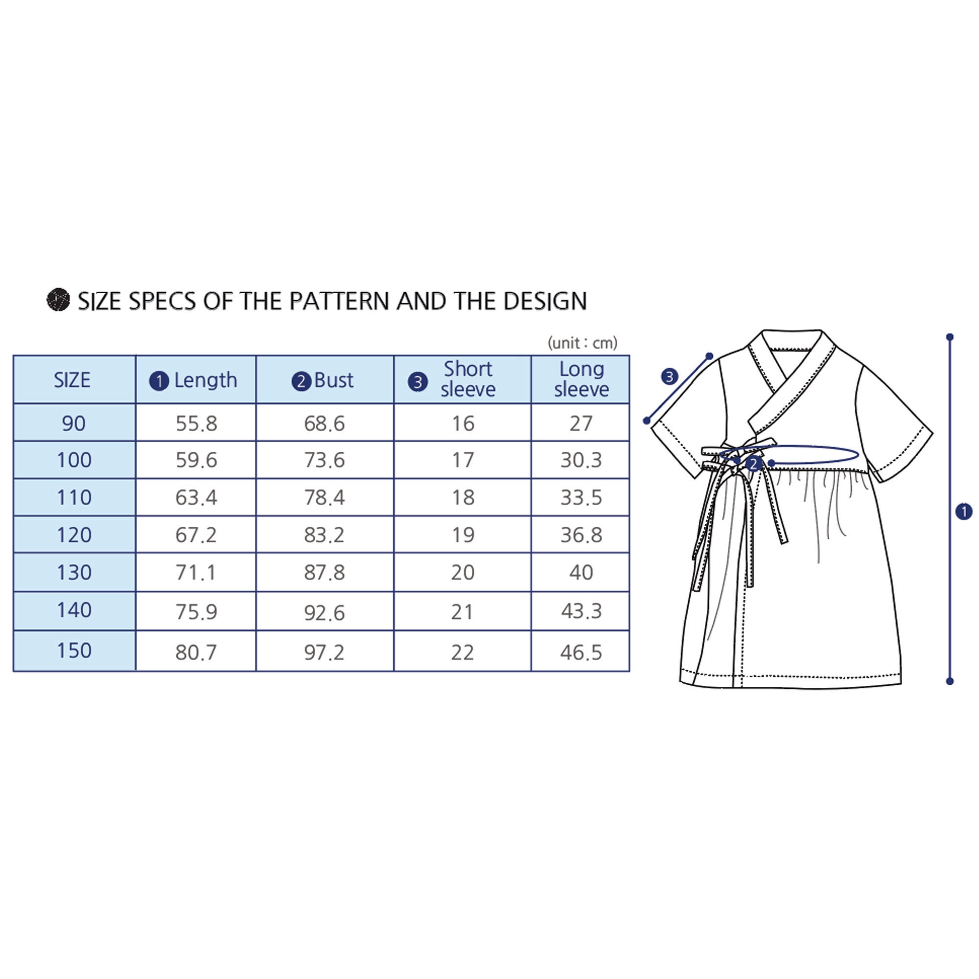 Pattern for Kids Korea Traditional Wrap Style Dress Hanbok - Etsy