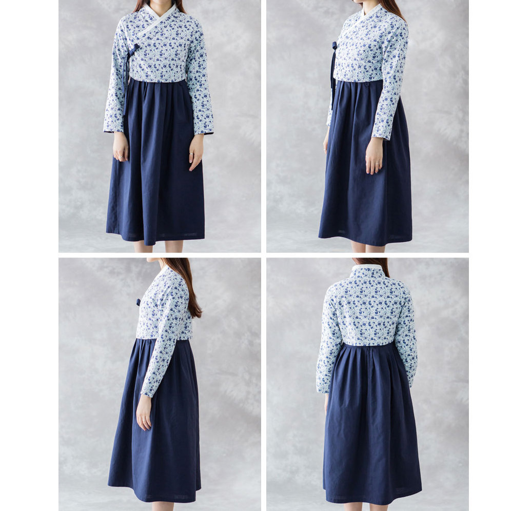 Pattern for Women] Korea Traditional Modern Dress, Hanbok, Actual Size ...