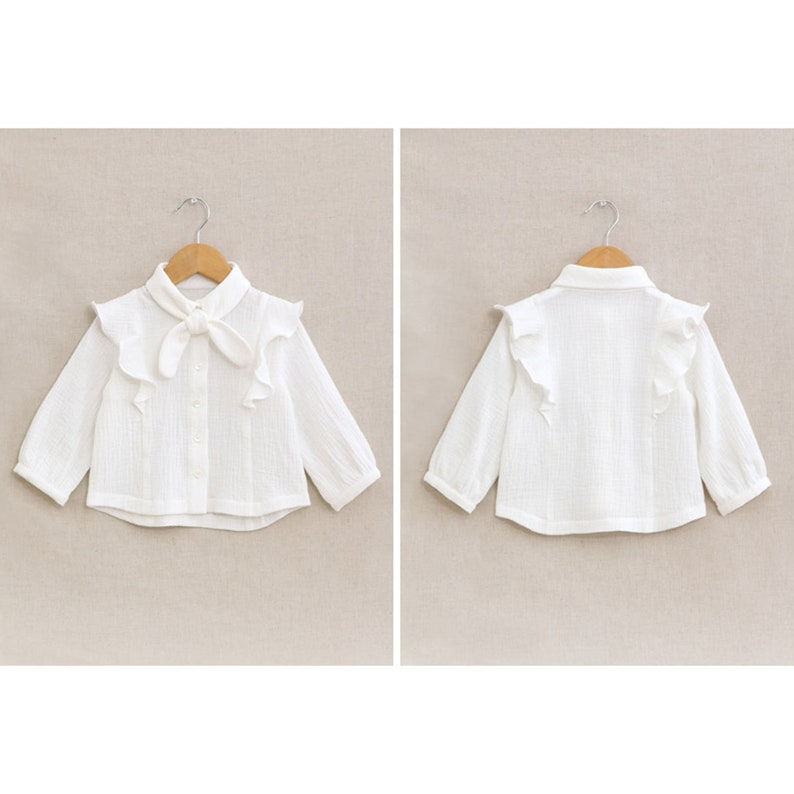Pattern for Kidsblouse for Kid With Ruffle Actual Size PDF - Etsy