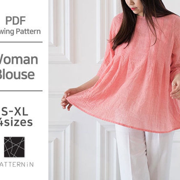 Patterns Sewing Blouse With Pleats - Etsy