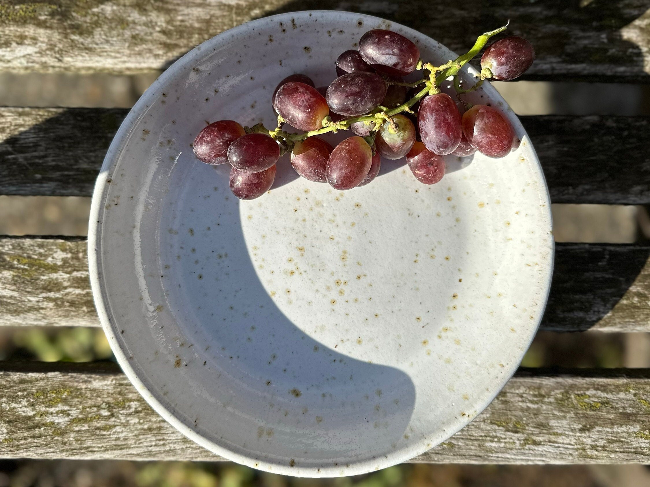 White Pasta Plate, Ceramic Serving Plate, Home Kitchen Plate, Dish ...