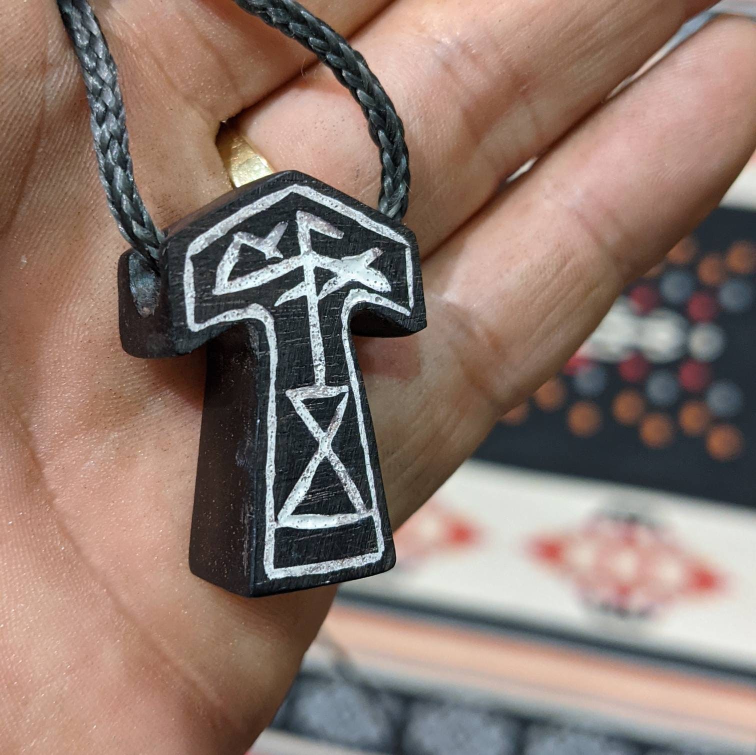 Tyr Pendant With Name Binding Rune Made From Stabilized Black - Etsy UK