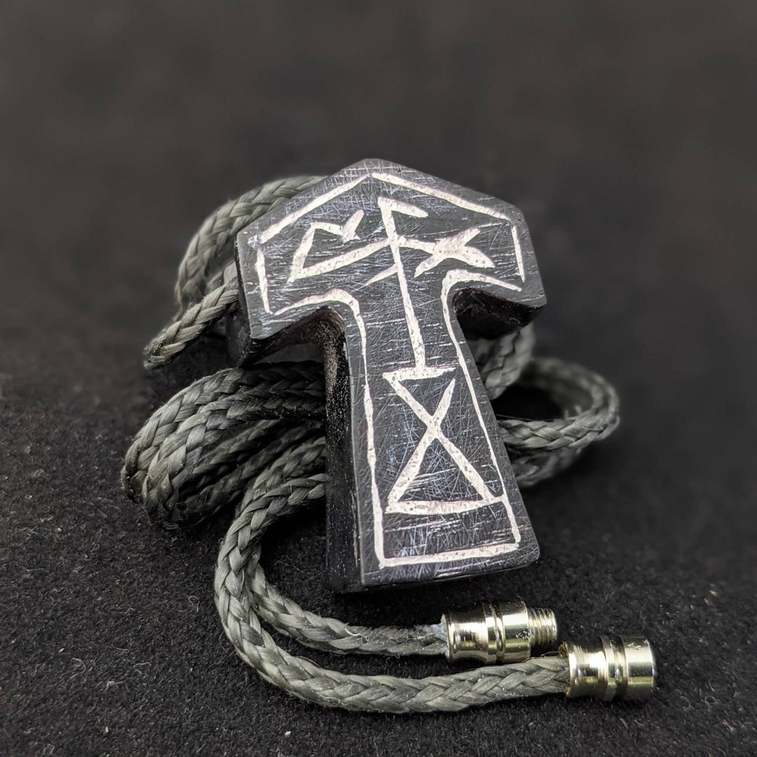 Tyr Pendant With Name Binding Rune Made From Stabilized Black - Etsy UK