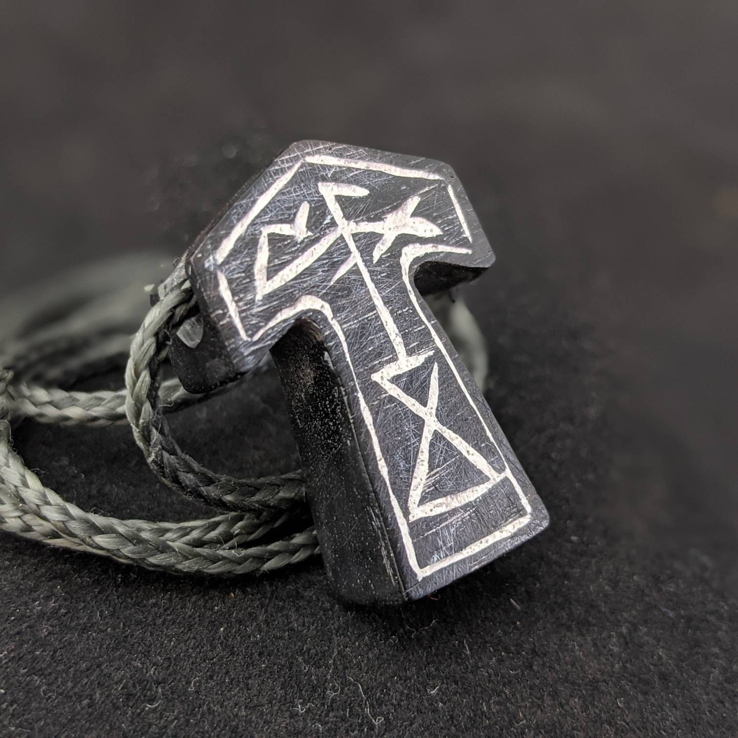 Tyr Pendant With Name Binding Rune Made From Stabilized Black - Etsy UK