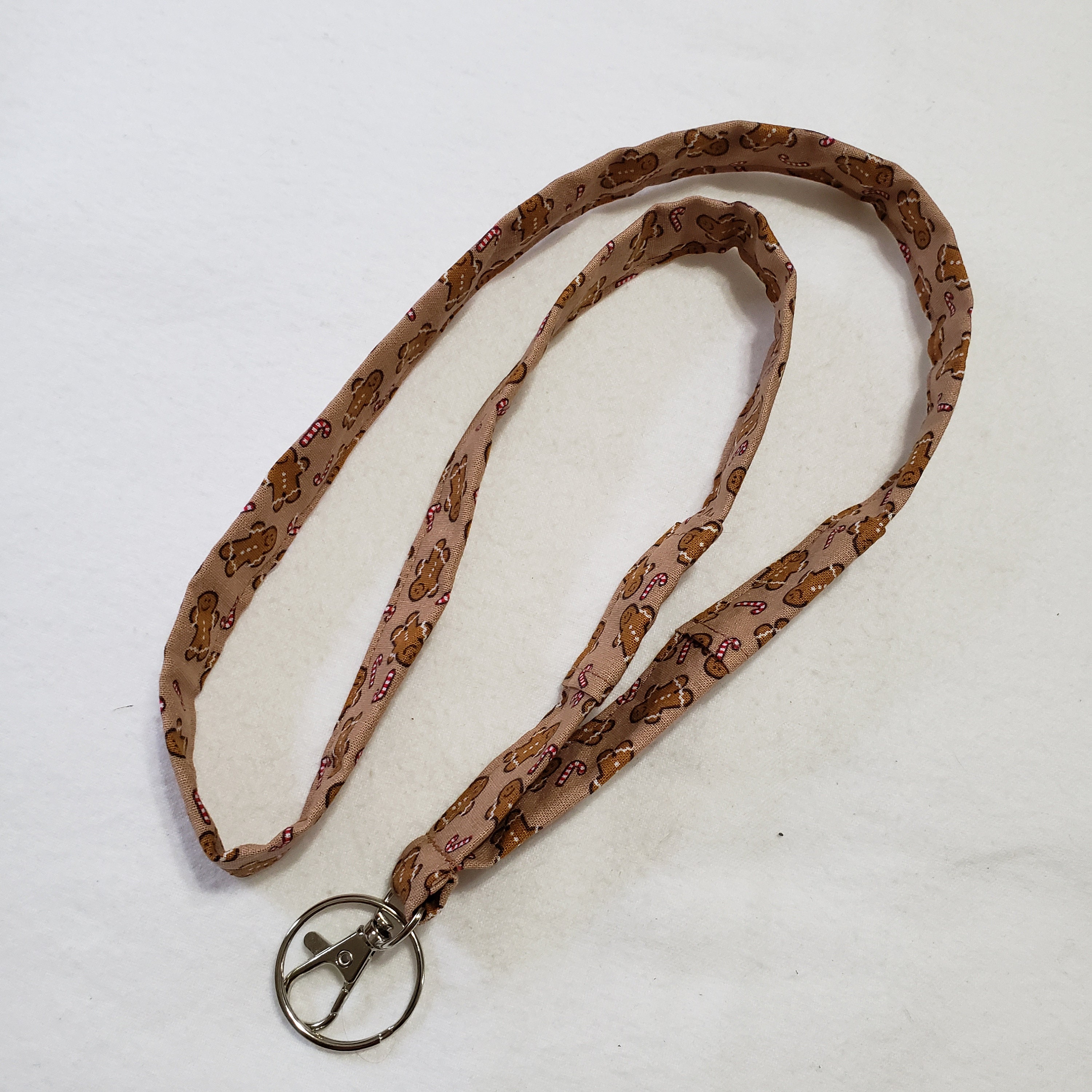 Gingerbread Cookies & Candy Canes Lanyard With 2 Pen Loops, Glasses ...