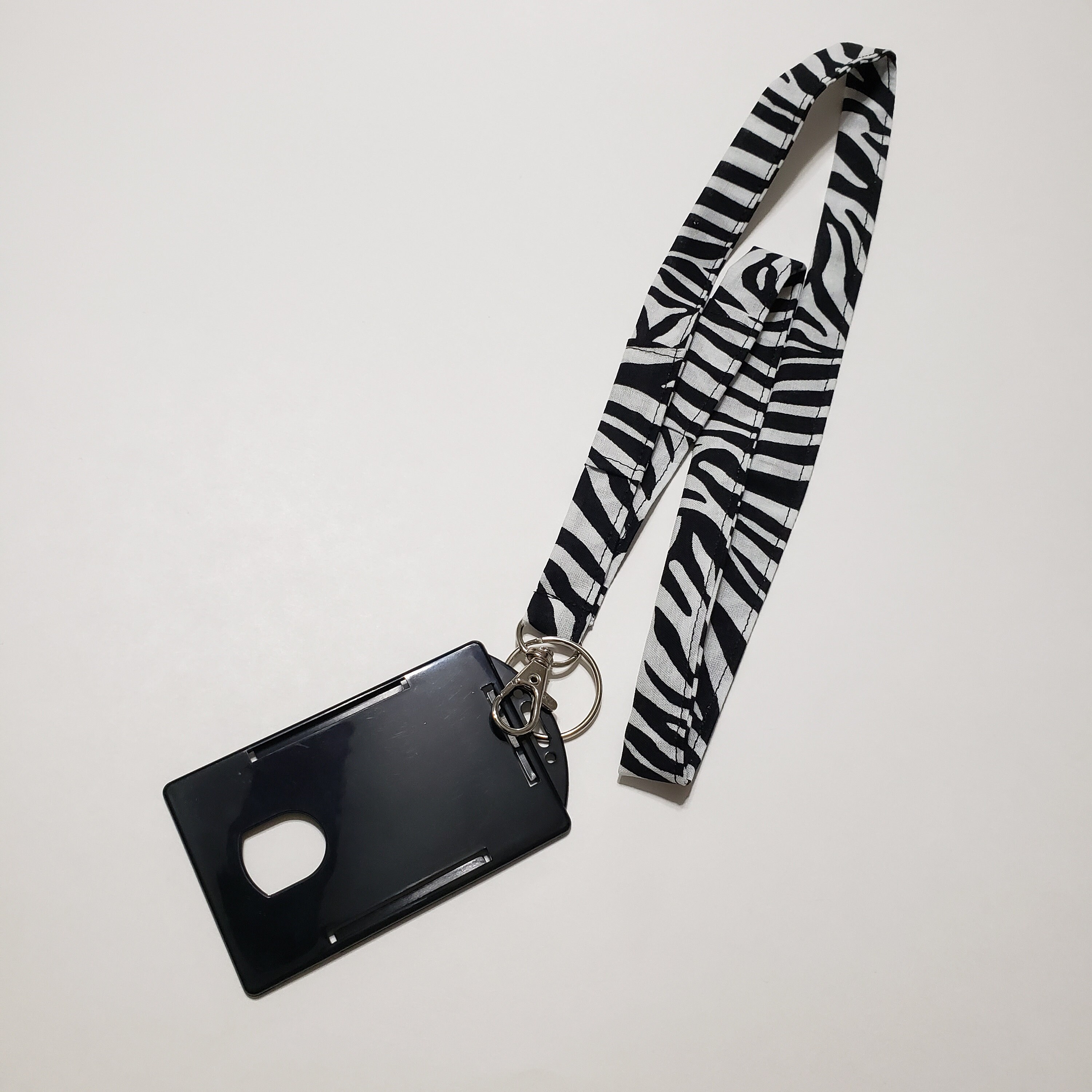 Zebra Lanyard With 2 Pen Loops Glasses Loop Badge and Key - Etsy