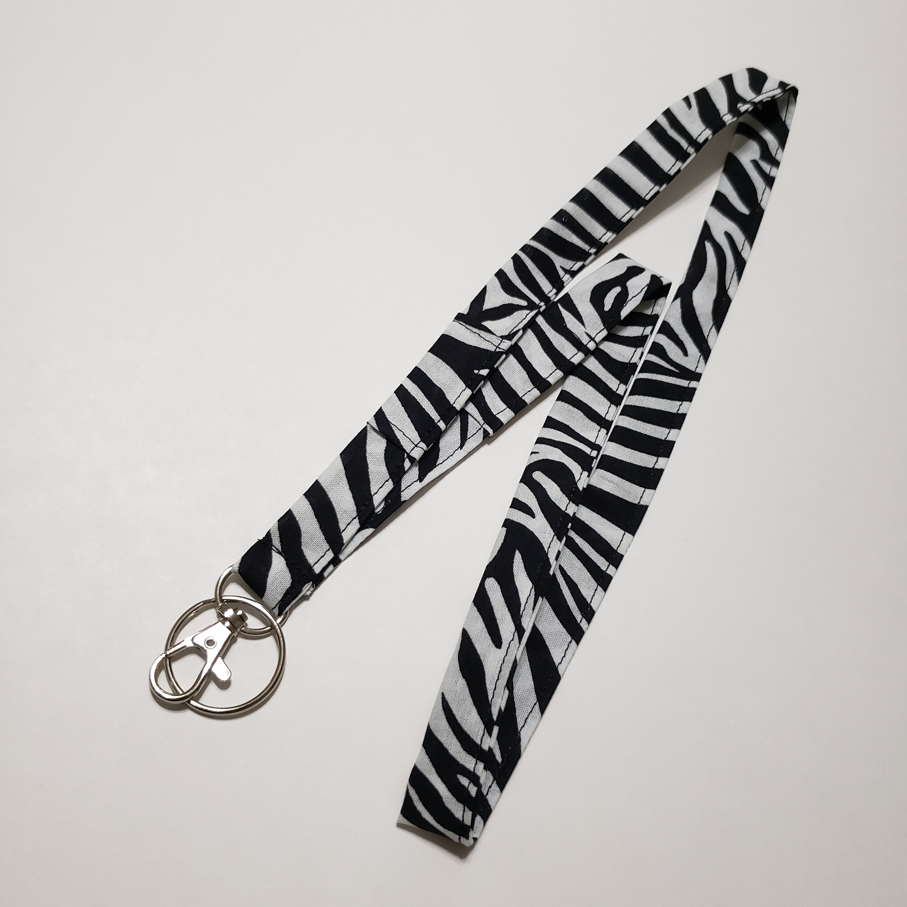 Zebra Lanyard With 2 Pen Loops, Glasses Loop, Badge and Key Holder ...
