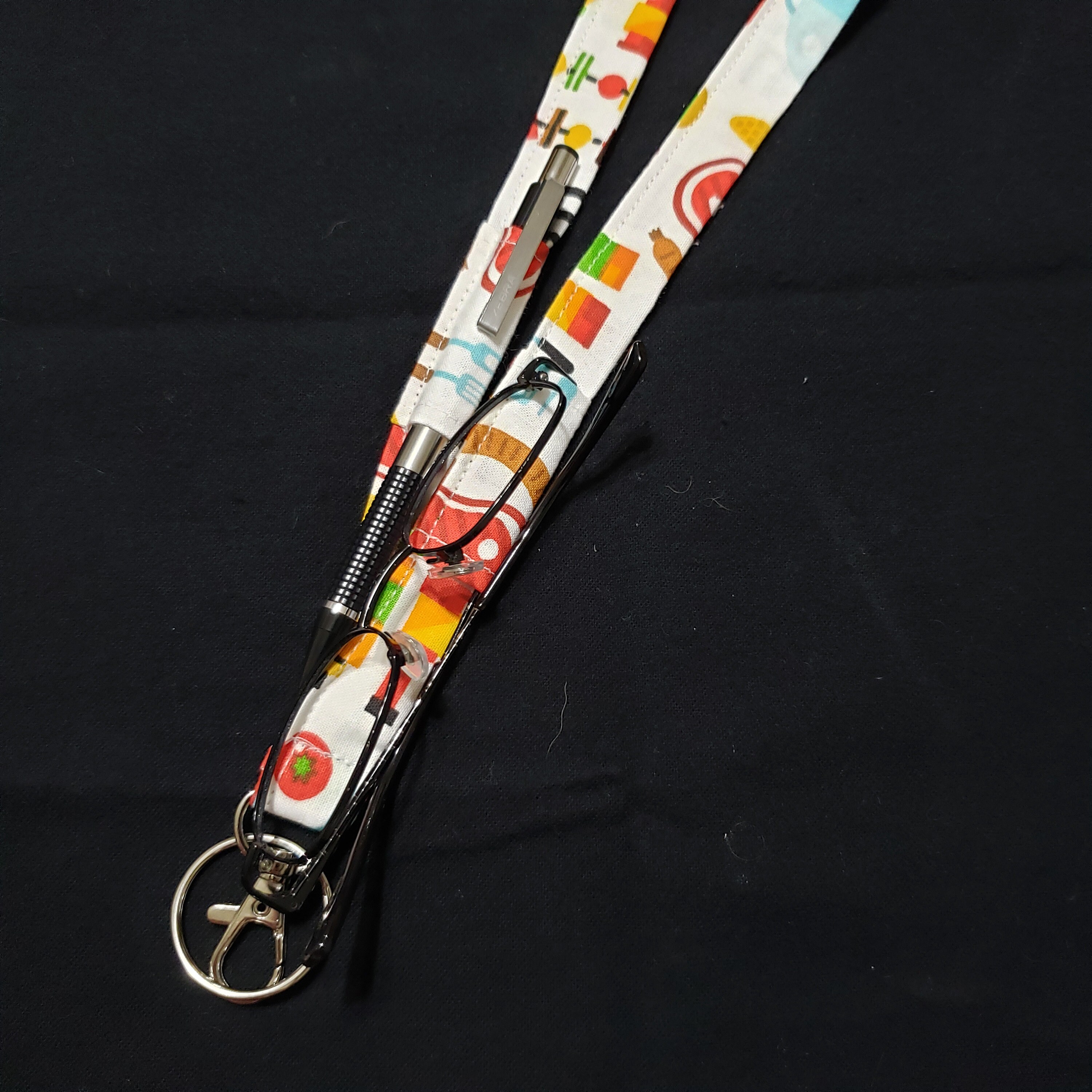 Cookout Foods Lanyard With 2 Pen Loops, Glasses Loop, Badge and Key ...