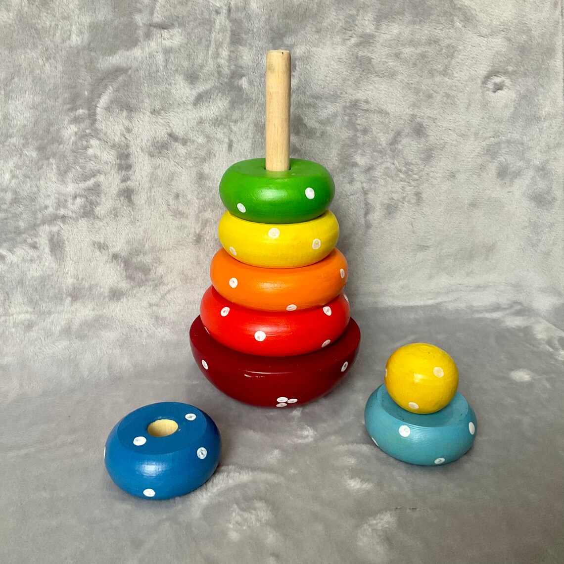 Educational pyramid for Kids Woden Pyramid Baby Toy-Sensory | Etsy