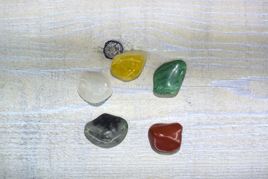 Diabetes Gemstones Kit - Citrine, Jade, Red Jasper, Emerald, Clear ...