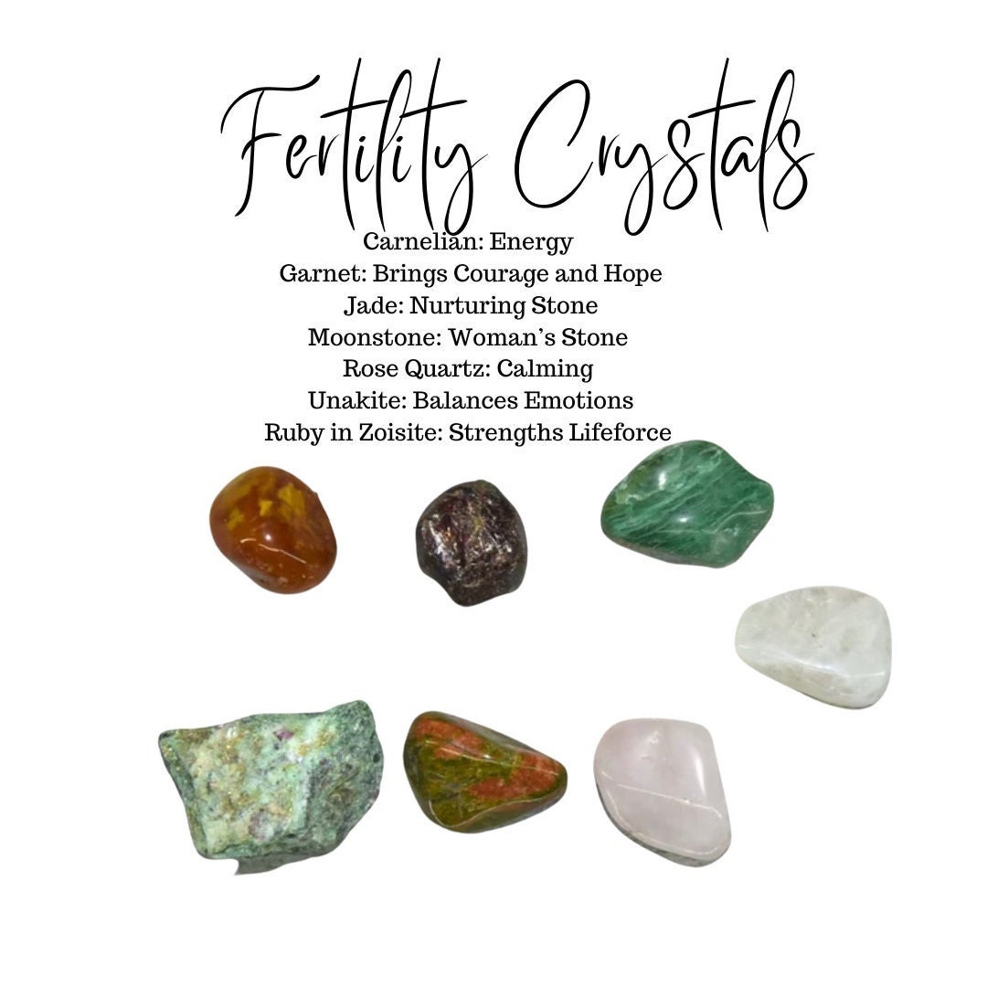 Embrace Fertility With Our Crystal Kit - Carnelian, Garnet, Jade, and ...