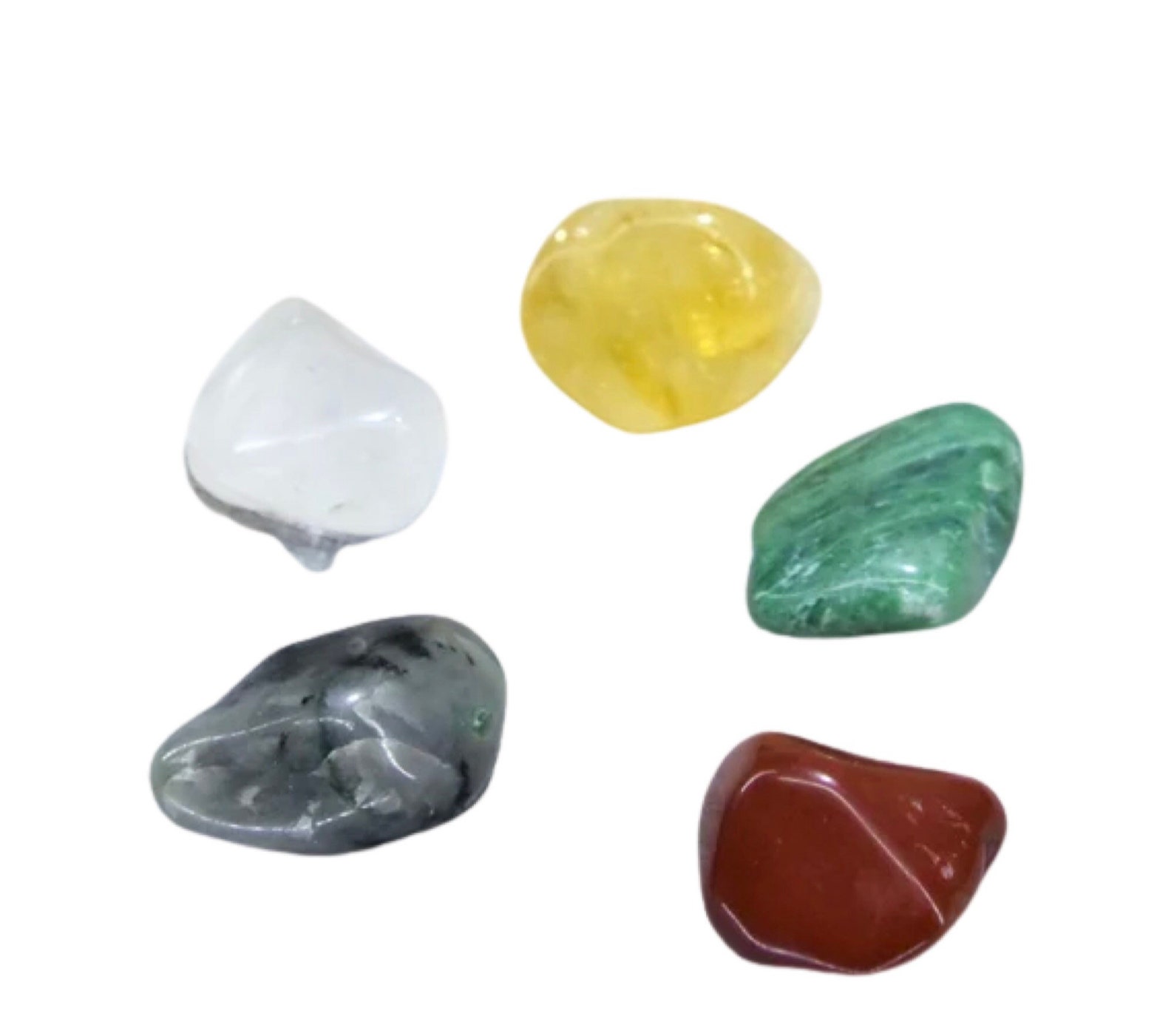Diabetes Gemstones Kit - Citrine, Jade, Red Jasper, Emerald, Clear ...