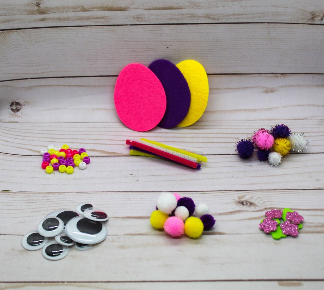 Easter Craft Kit Bright Colors Jumbo Egg Included - Etsy