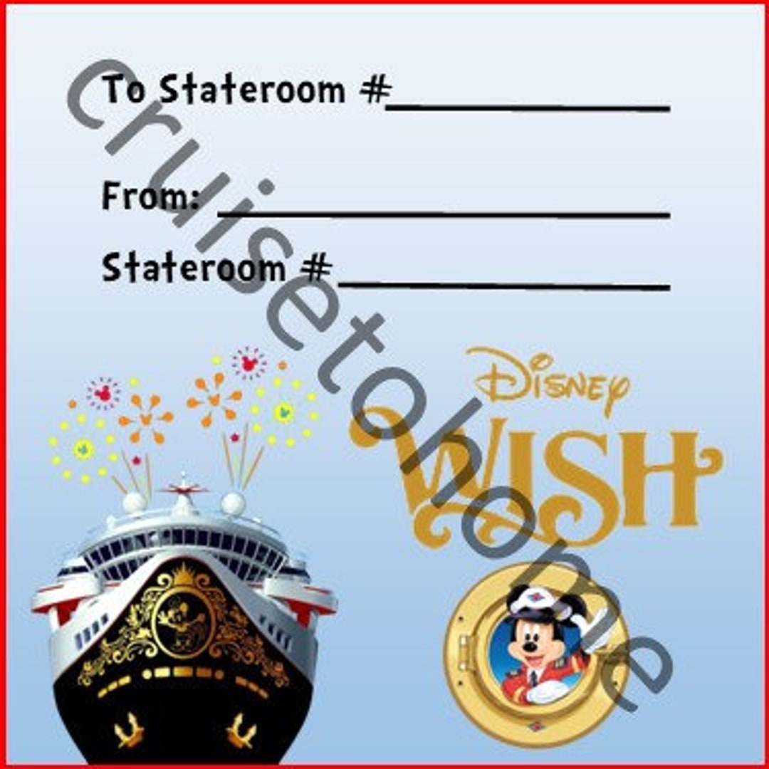 Cruise Gift Exchange Tag Mouse Theme (wish) - Etsy