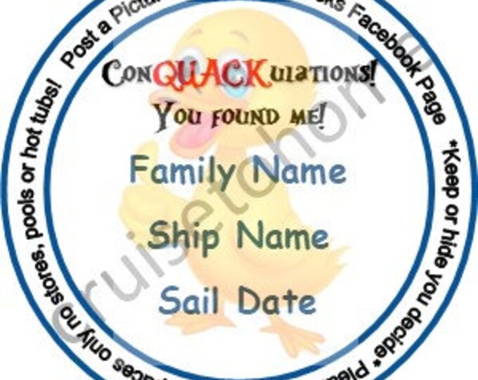 Cruising Ducks Life Preserver Personalized Tags - Etsy