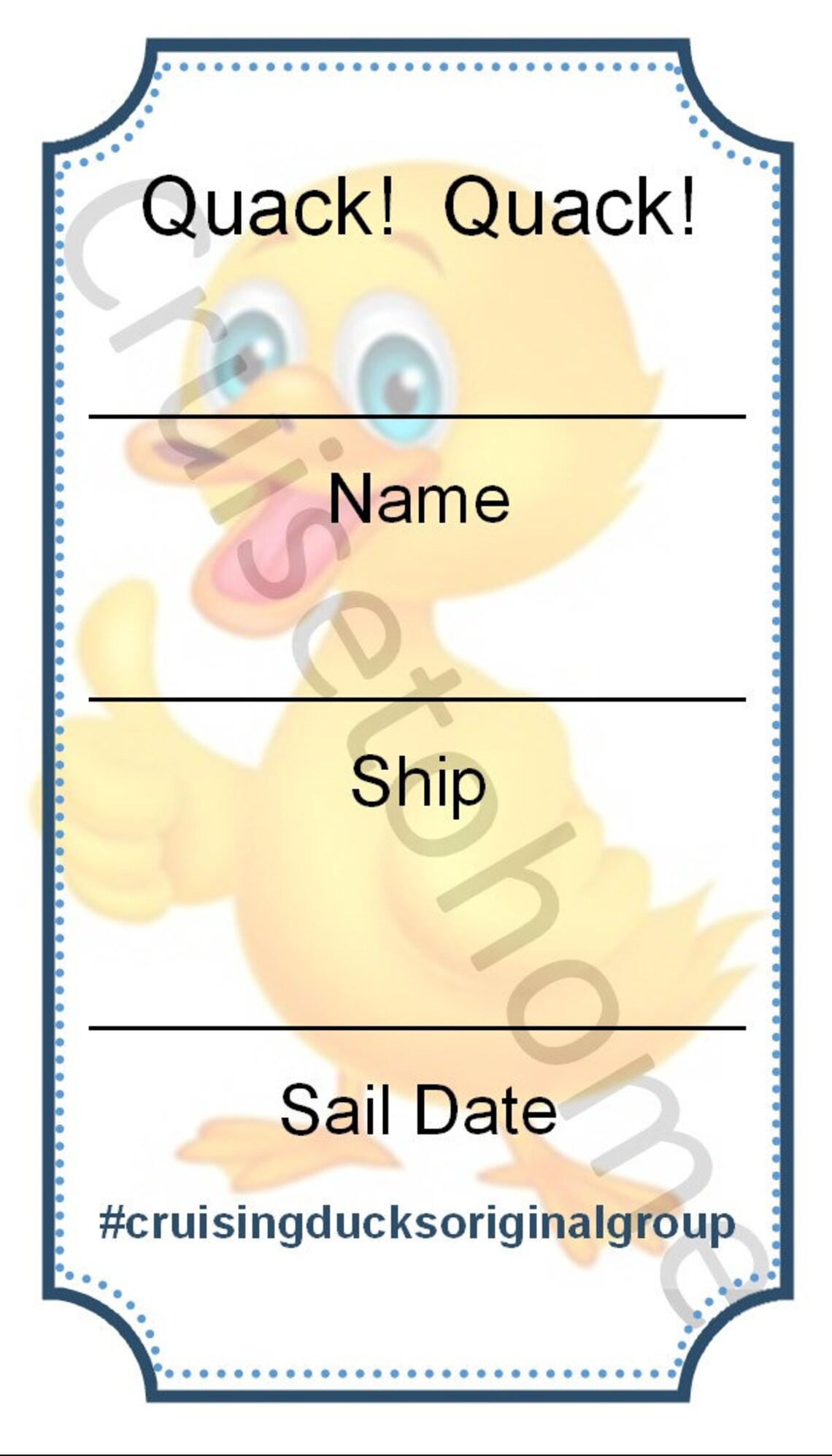 Cruising Duck Tag - Etsy