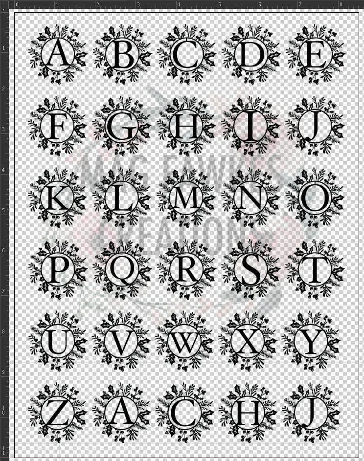 ALPHABET full sheet foil transparency | Etsy