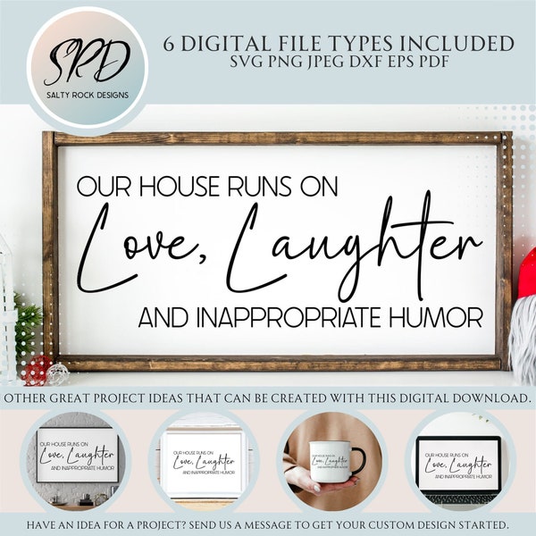 Our Home Runs on Inappropriate Humor Svg - Etsy