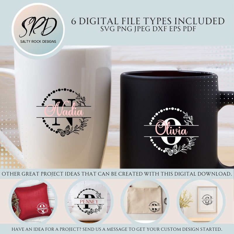 Split Monogram - Etsy