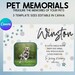Pet Memorial Printable, Editable Pet Memorial File, Editable Pet ...