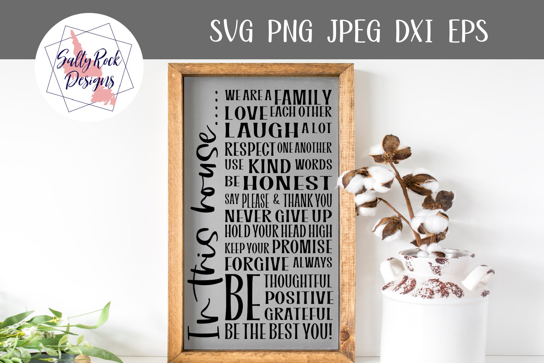 Family Rules Svg in This House SVG Cricut Silhouette - Etsy Canada