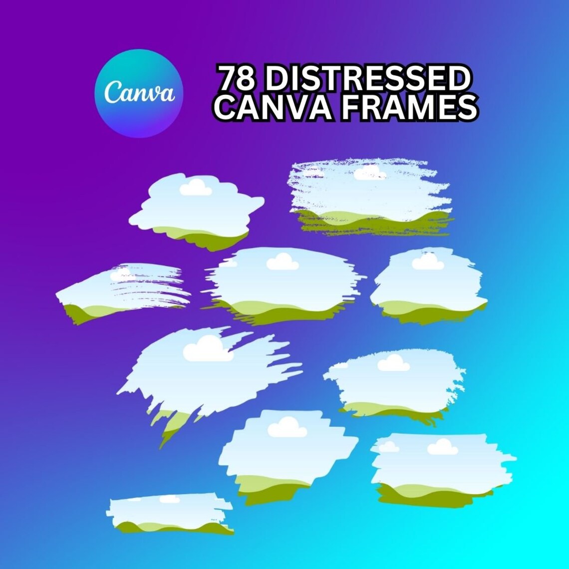 Bleach Effects, Canva Frames Bundle,canva Frame Template,design ...