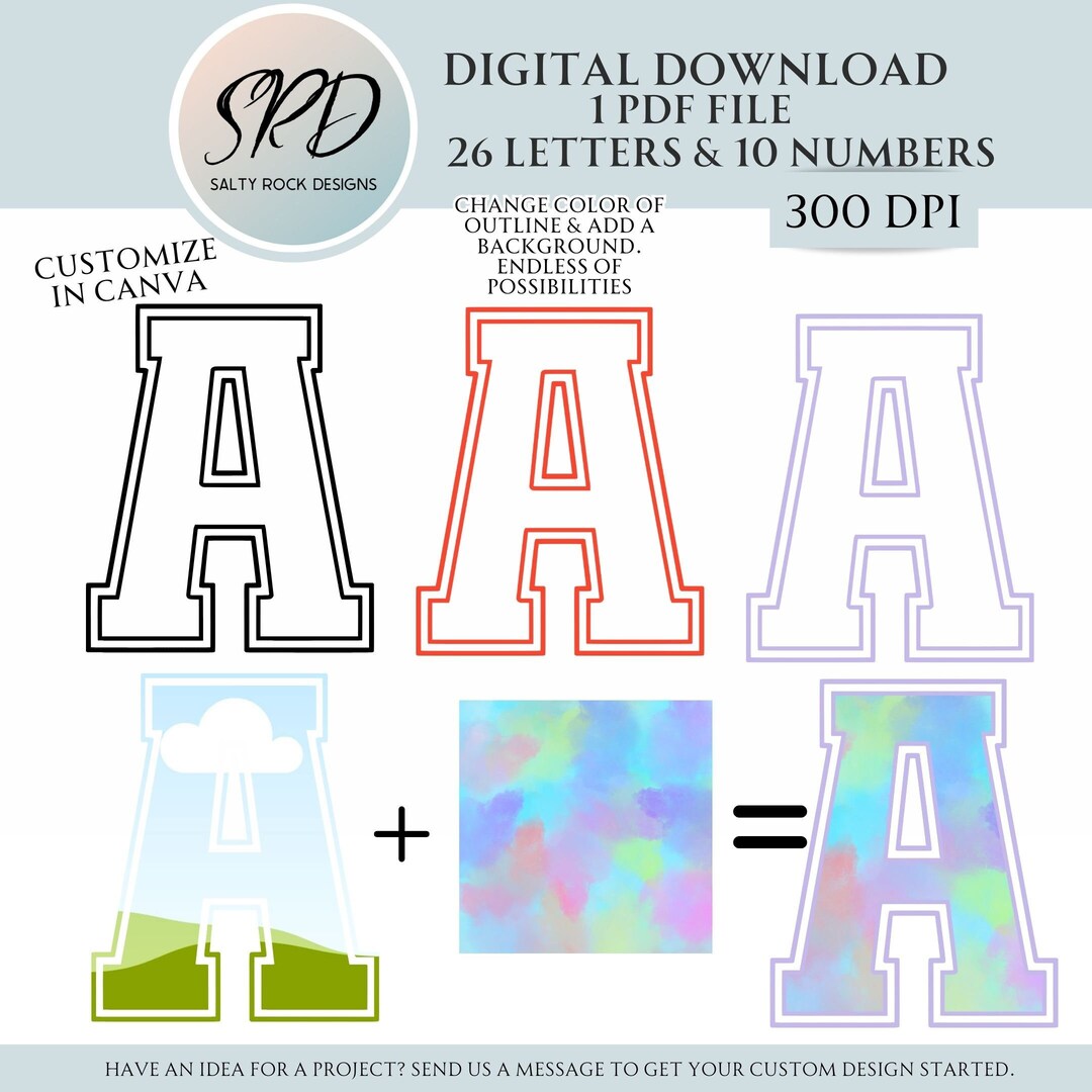 Canva Letter Frames, Fillable Letters, Drag and Drop Canva Frames ...
