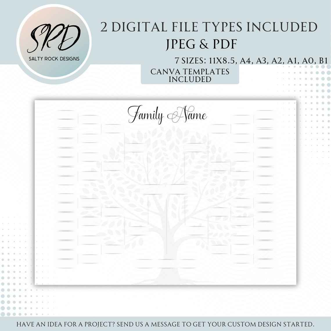 Family Tree Template, Family Tree Printable, Ancestry Template, Family ...