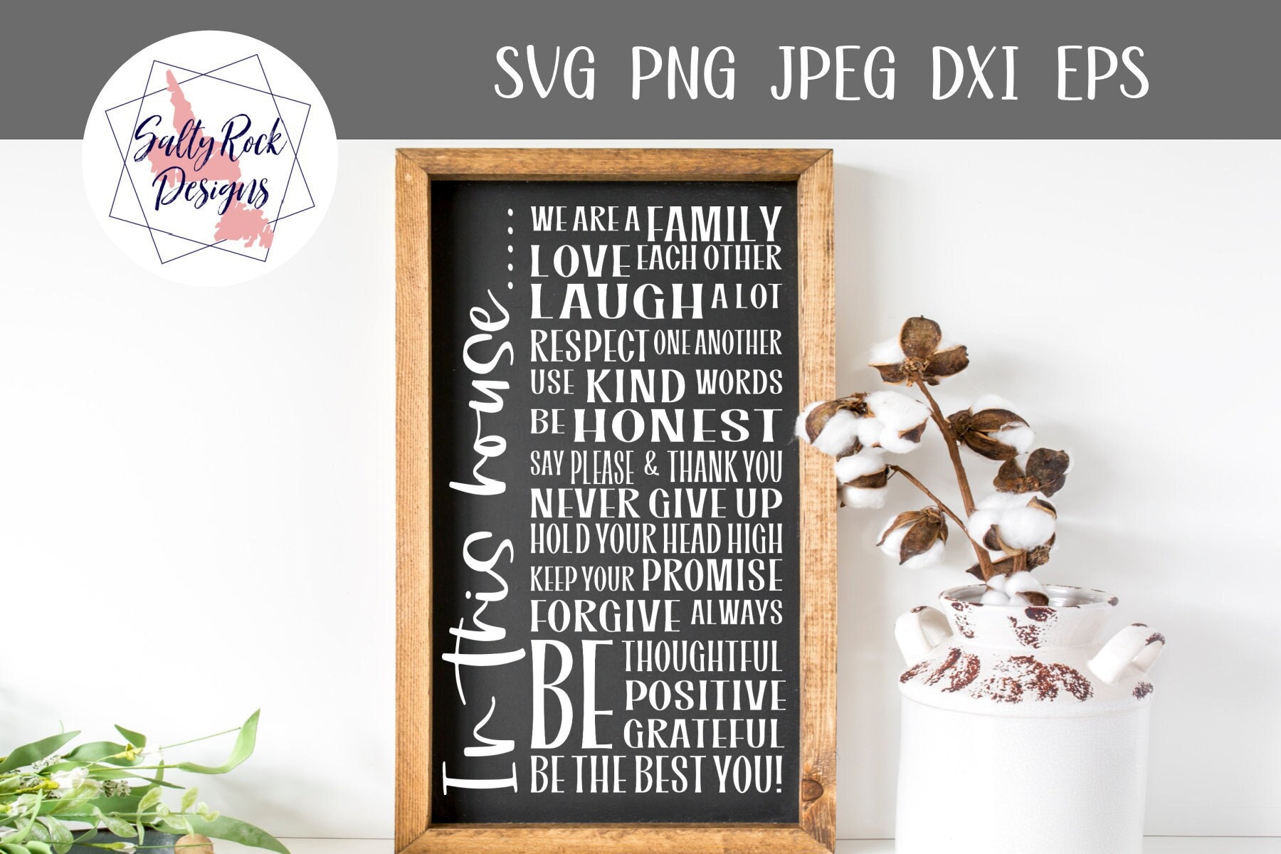 Family Rules Svg in This House SVG Cricut Silhouette - Etsy