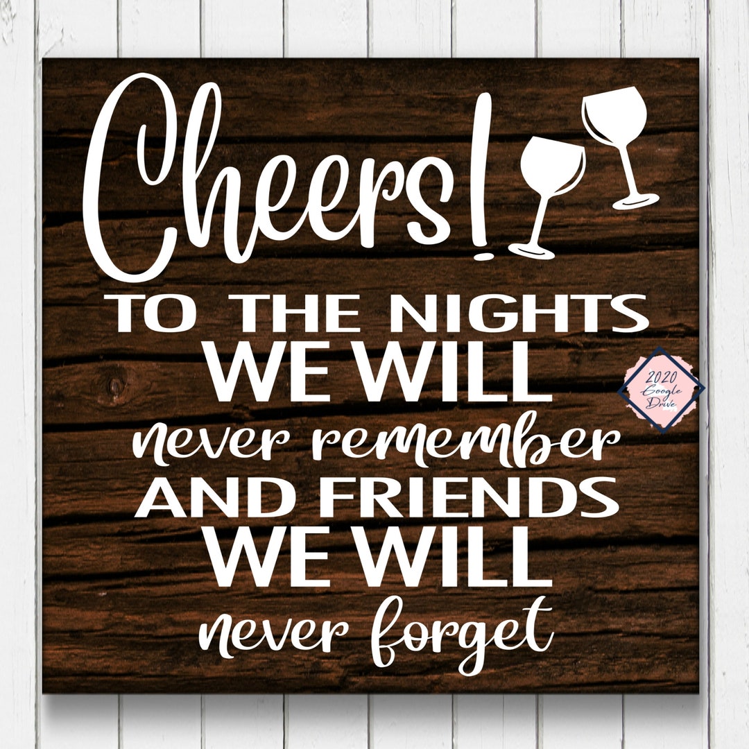 CHEERS! Bar Sign | Friends Sign | Drinks Sign | Click to See More! - Etsy
