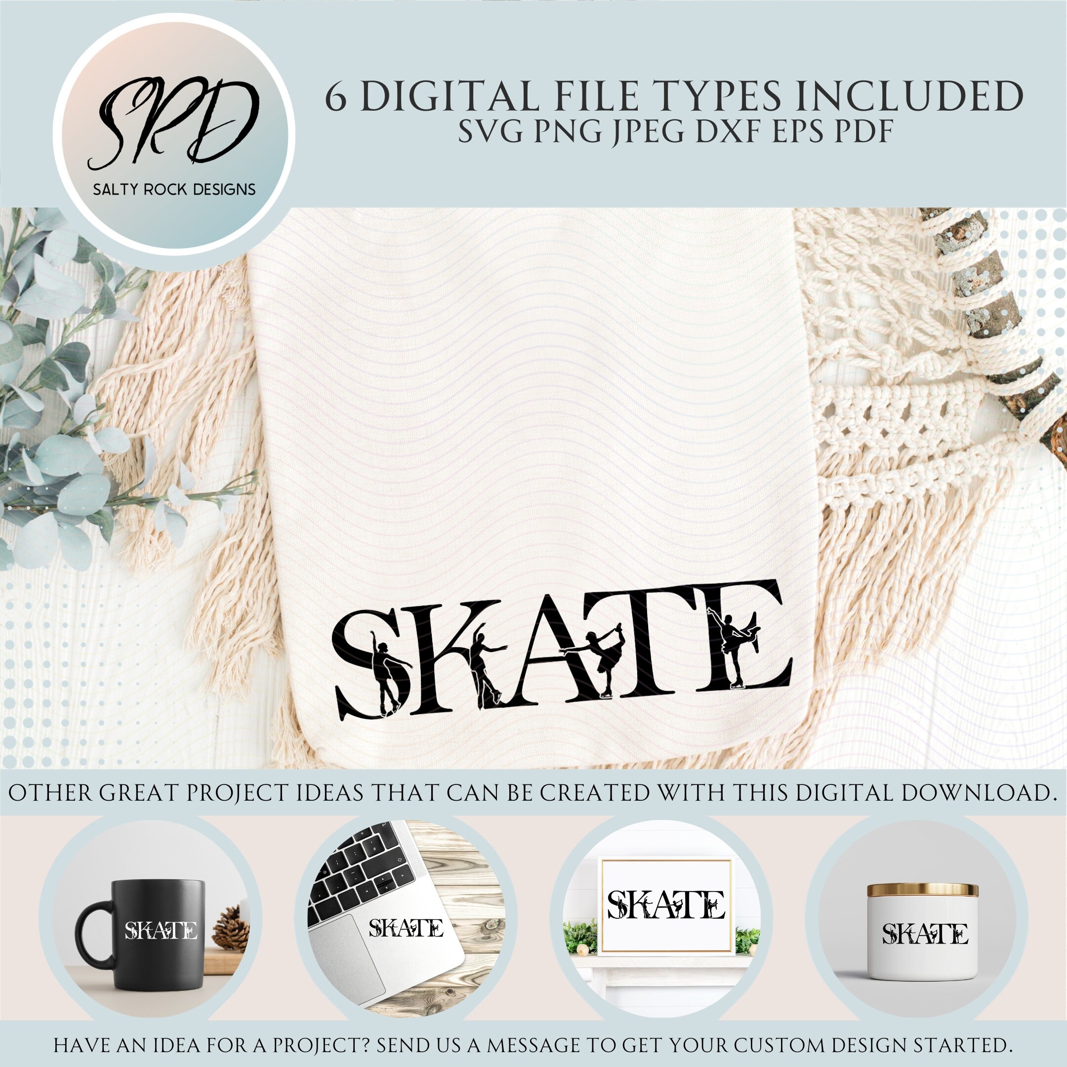 SKATE Svg, Skating Files, Figure Skating Cut Files, Figure Skater Gift ...
