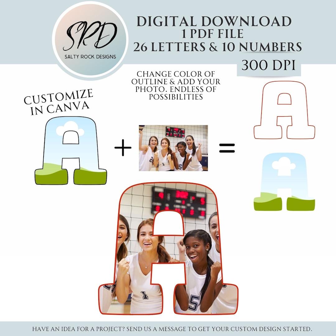 Canva Letter Frames, Fillable Letters, Drag and Drop Canva Frames ...