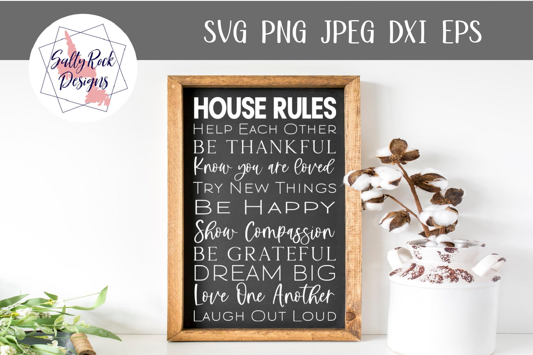 House Rules Svg in This House SVG Cricut Silhouette - Etsy