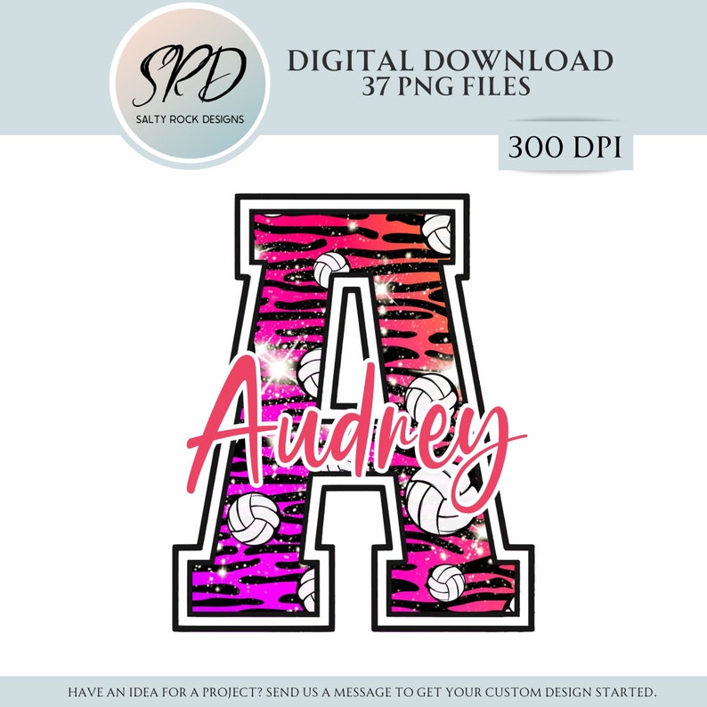 Volleyball PNG, Volleyball Alphabet for Volleyball Hoodies, Volleyball ...